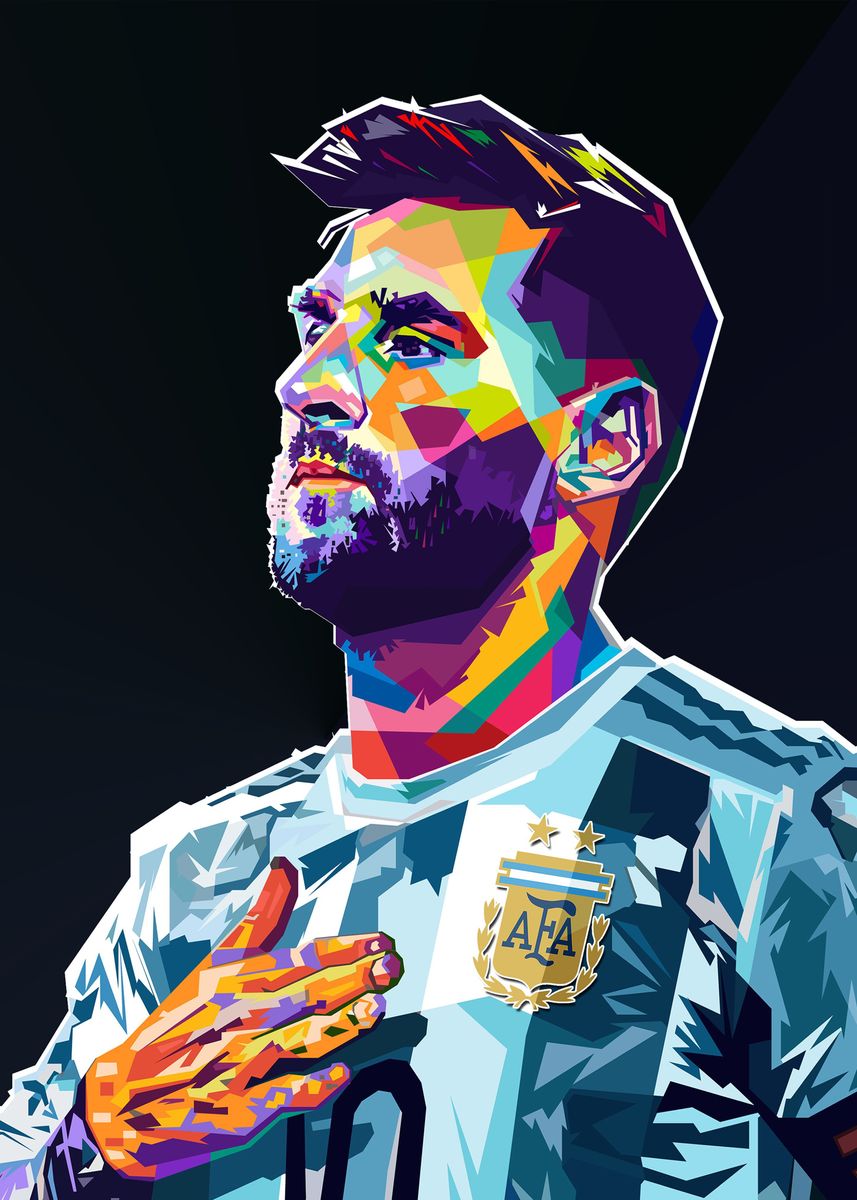 'Messi Pop Art' Poster, picture, metal print, paint by Sobri Alkavie ...