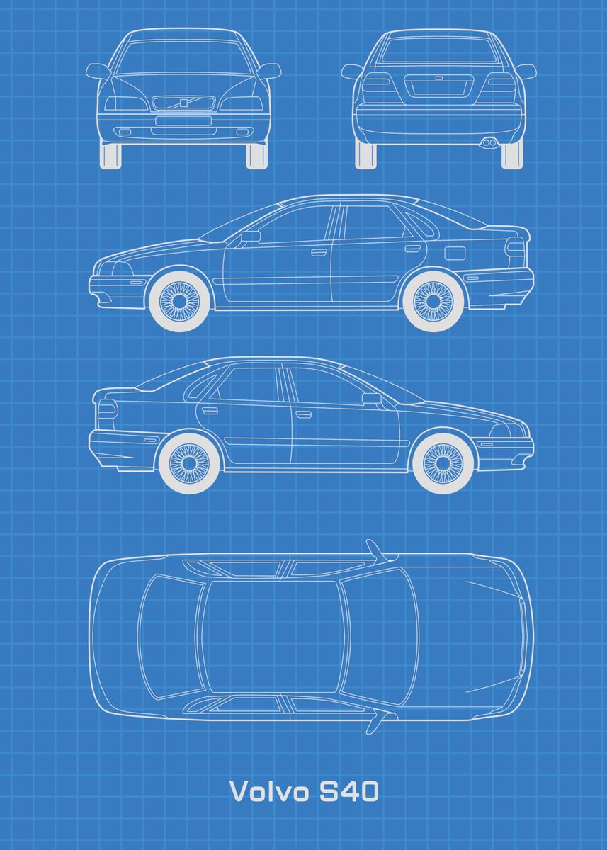 'Volvo S40' Poster, picture, metal print, paint by Aleksandras ...