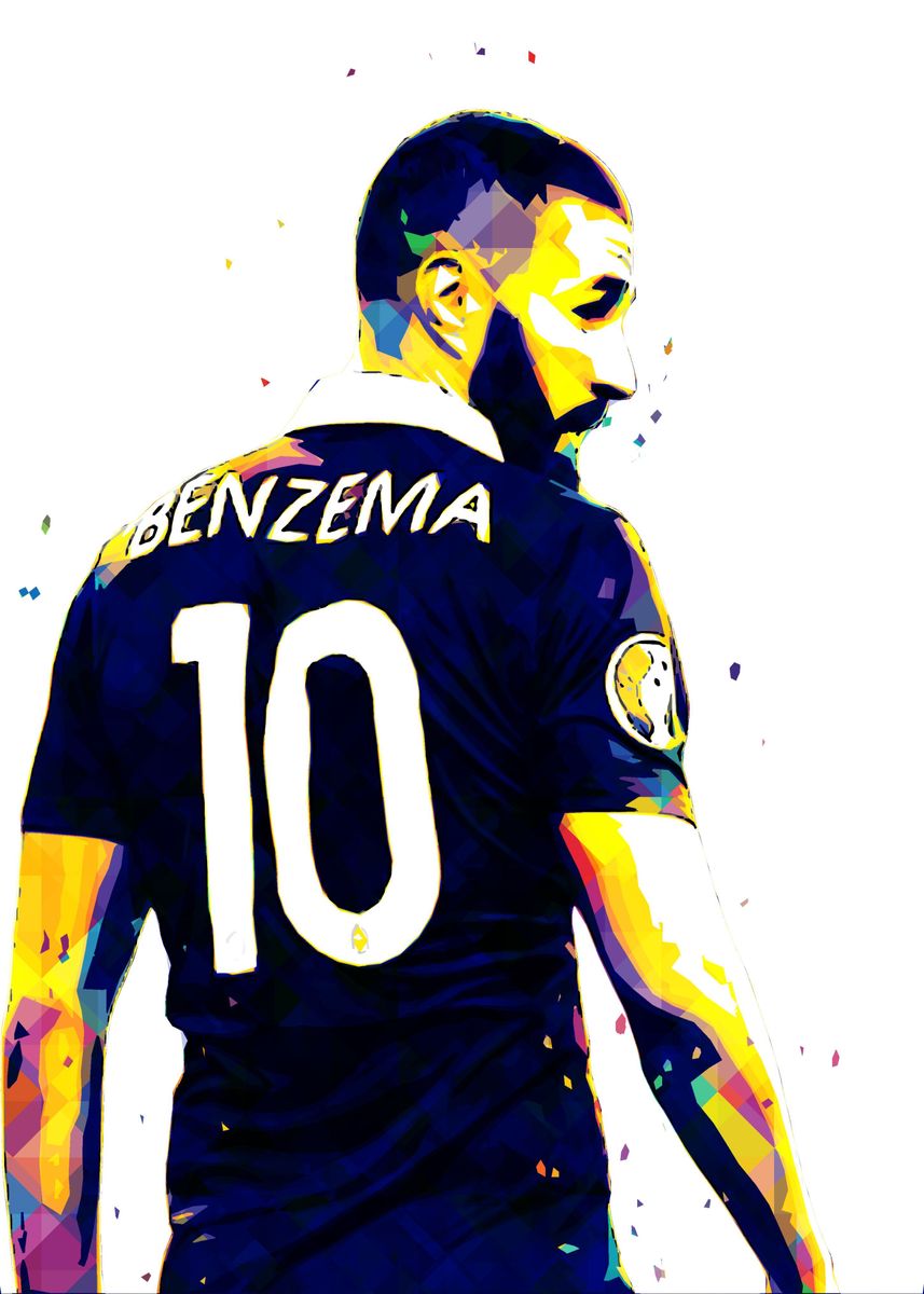 'Karim Benzema France' Poster by RobertHall Studio | Displate