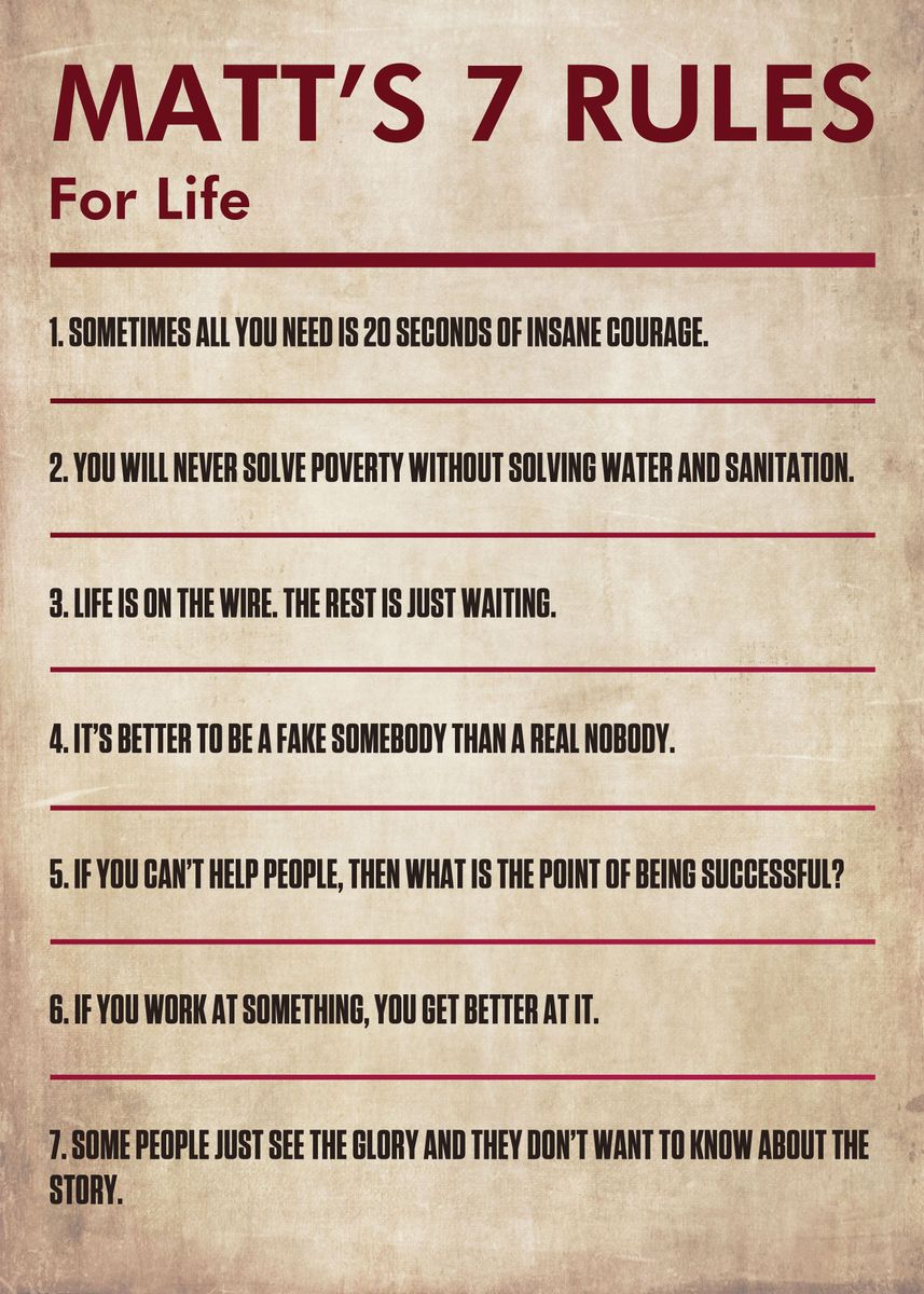 'Quotes Matt Damon' Poster by Nolan Mccroskey | Displate