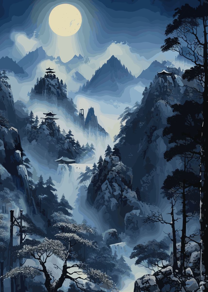 'Magical Moonlight' Poster, picture, metal print, paint by Aamir Brock ...