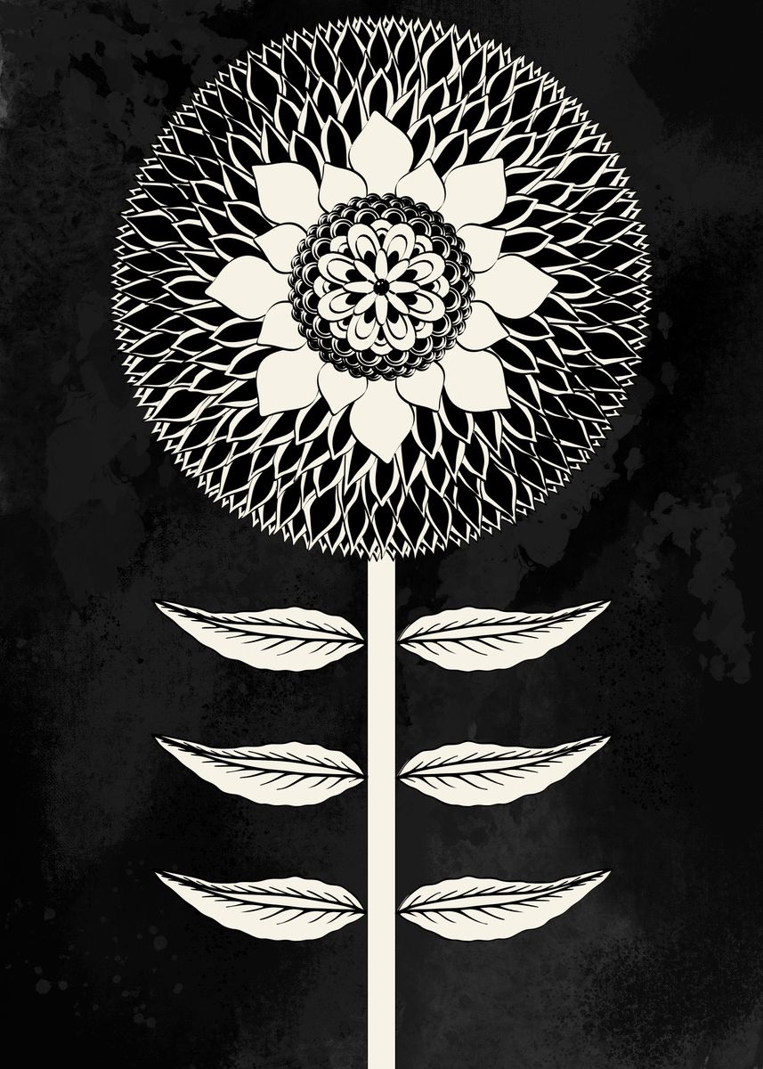 'Geometric Flower 1' Poster by yuv little | Displate