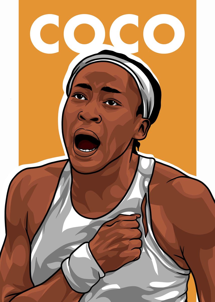 'Coco Gauff' Poster, picture, metal print, paint by Imad Madd | Displate