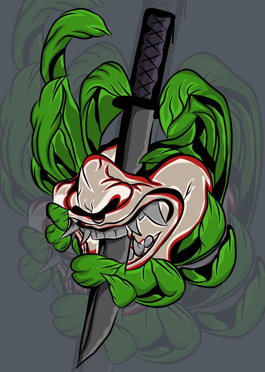 'Samurai Poster Design' Poster, picture, metal print, paint by Defi ...