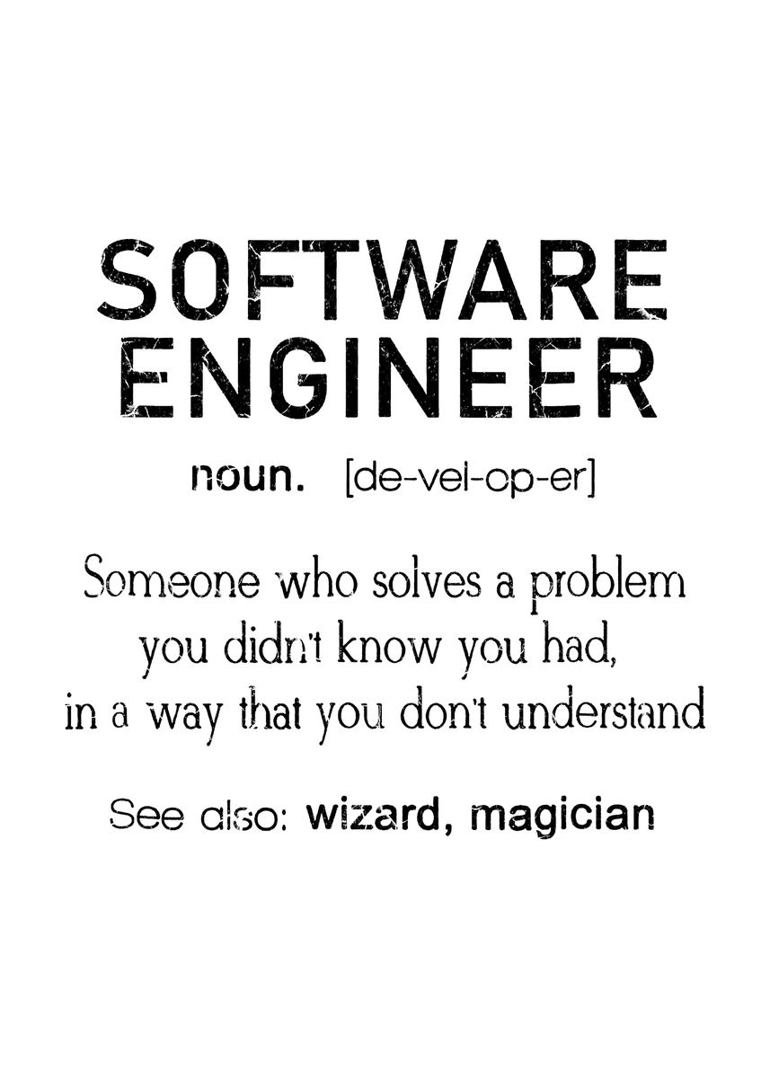 'software engineer' Poster, picture, metal print, paint by salsa ayunda ...