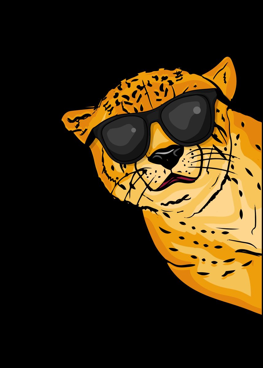 'Cool Cheetah Lover Gift' Poster, picture, metal print, paint by ...