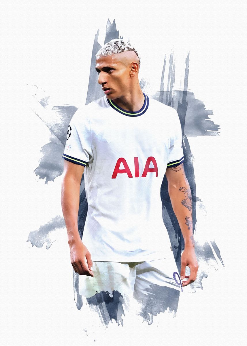 'Richarlison Portrait' Poster, picture, metal print, paint by ...