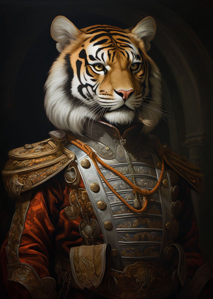 'Tiger King painting style' Poster, picture, metal print, paint by ...