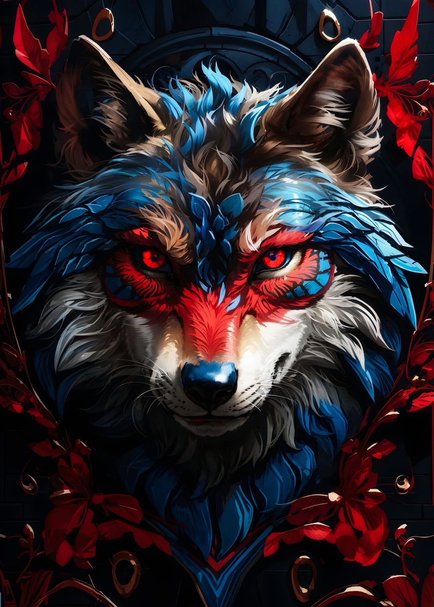 'Abstract Fox' Poster, picture, metal print, paint by Dream Reality ...