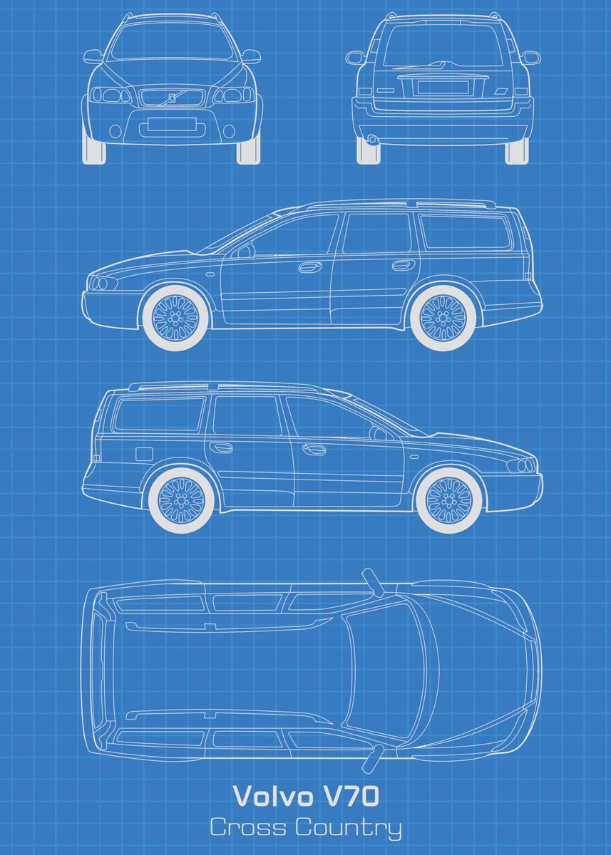 'Volvo V70 Cross Country' Poster, picture, metal print, paint by ...