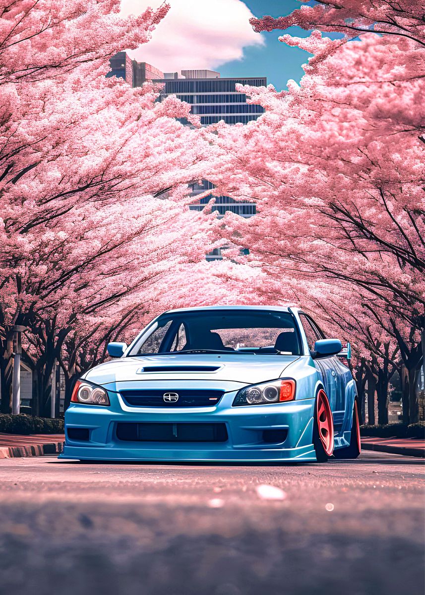 'Japan Sakura Subaru' Poster by Reality Art | Displate