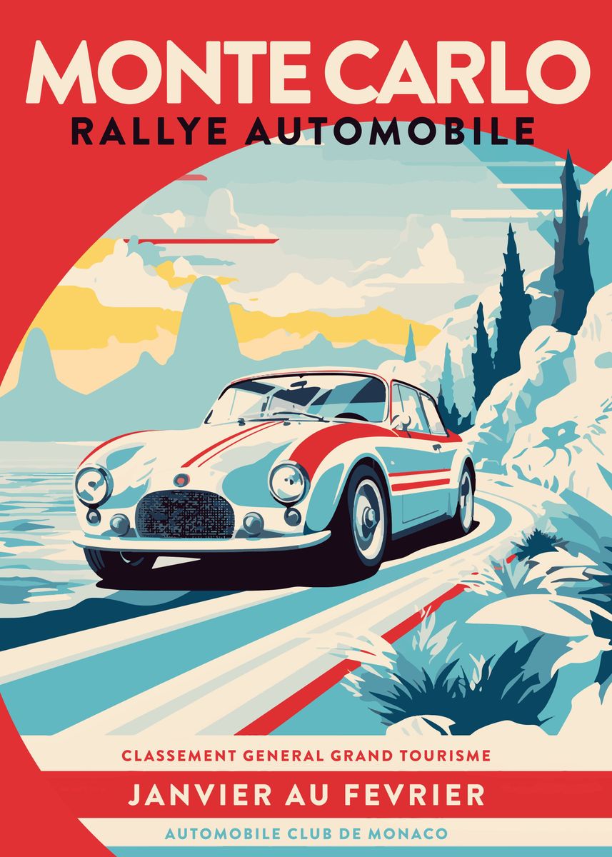 'Monte Carlo Rallye 2' Poster, picture, metal print, paint by Broken ...