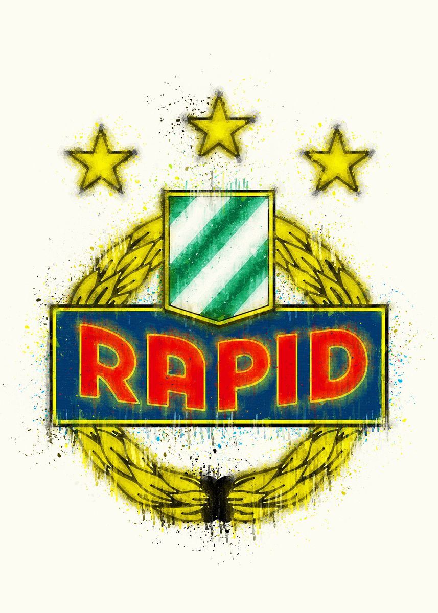 'Rapid Wien Painting' Poster, picture, metal print, paint by ...