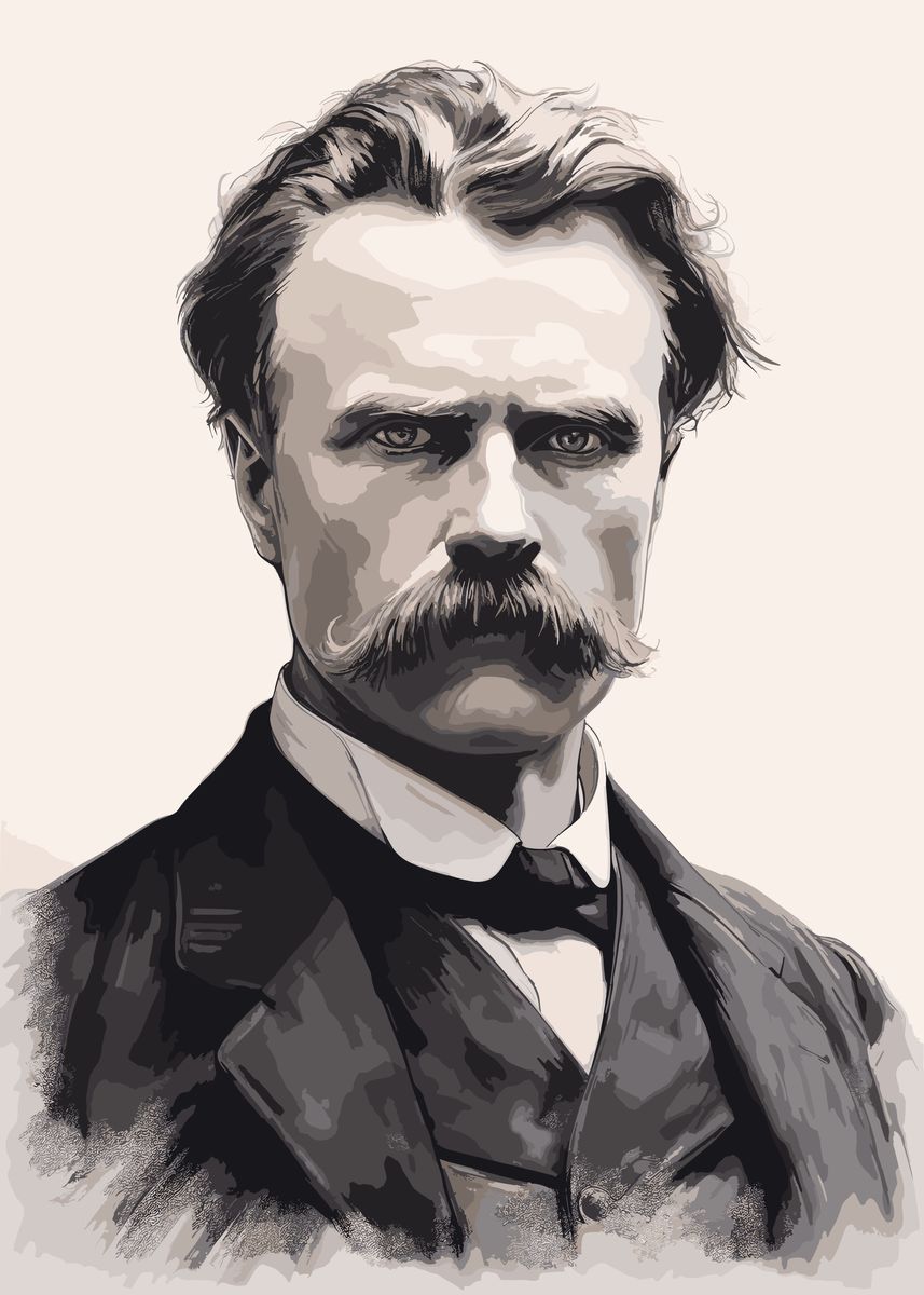 'Friedrich Nietzsche' Poster, picture, metal print, paint by Mesh ...