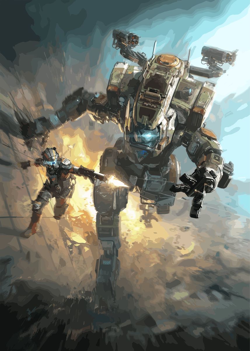'Titanfall gaming' Poster, picture, metal print, paint by albert ...