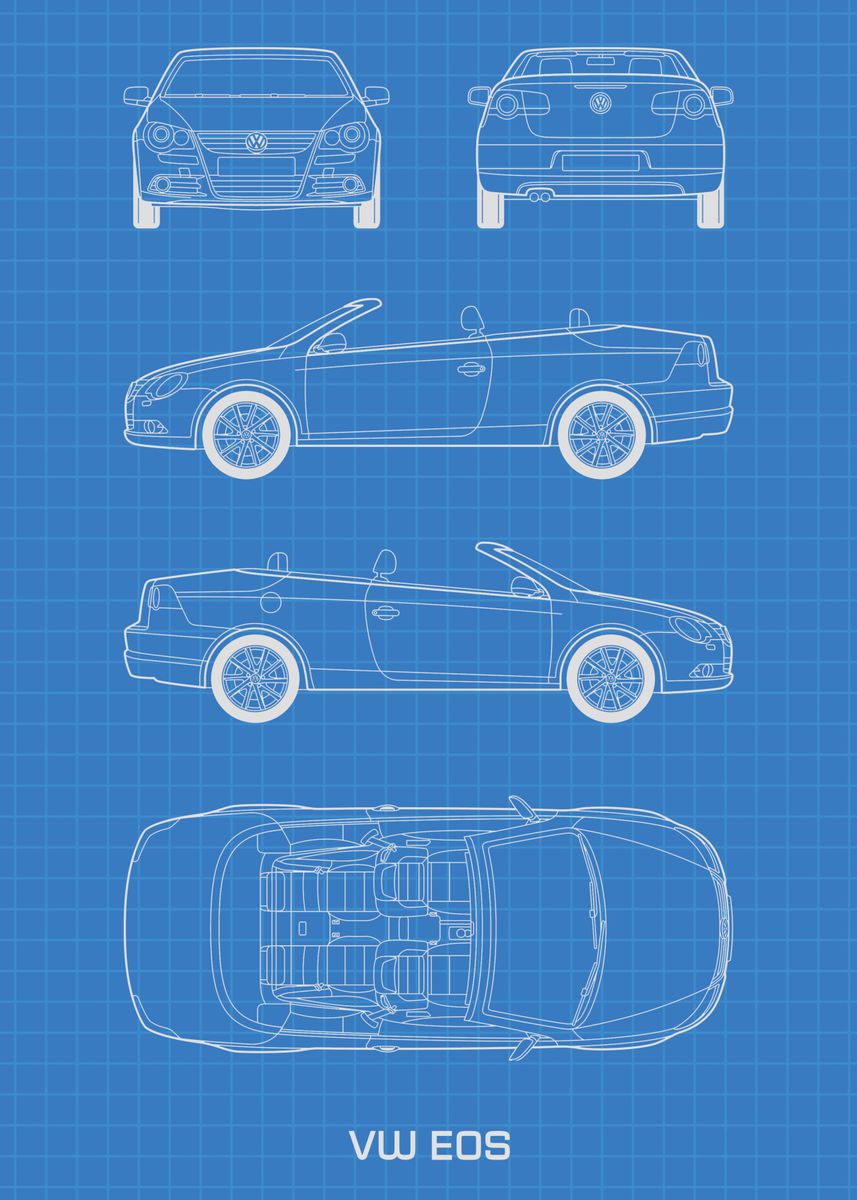 'VW EOS' Poster by Aleksandras Palivonas | Displate