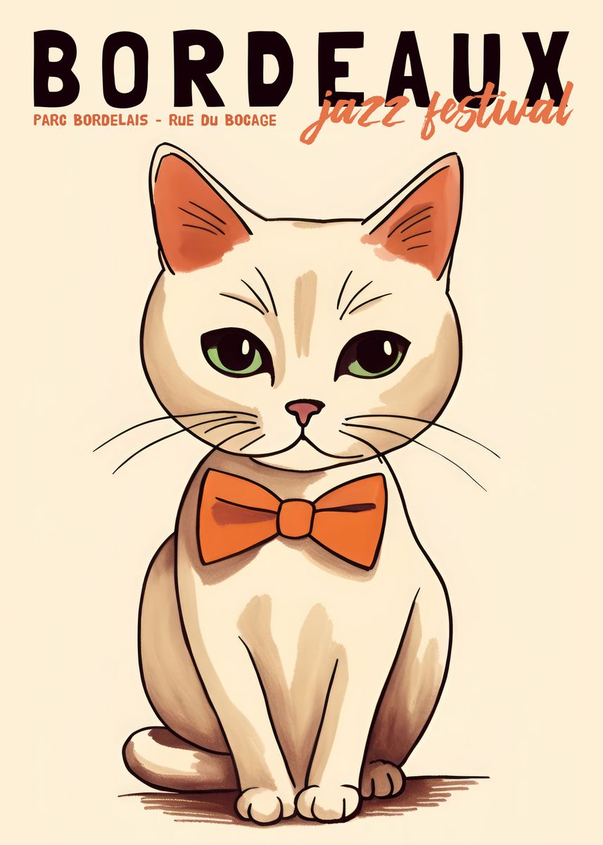 'Bordeaux Jazz Festival' Poster, picture, metal print, paint by BluePinkPanther | Displate