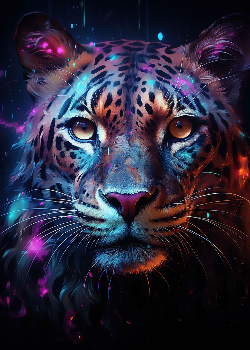 'Cosmic Prowler' Poster, picture, metal print, paint by Senja Kolesnyk ...