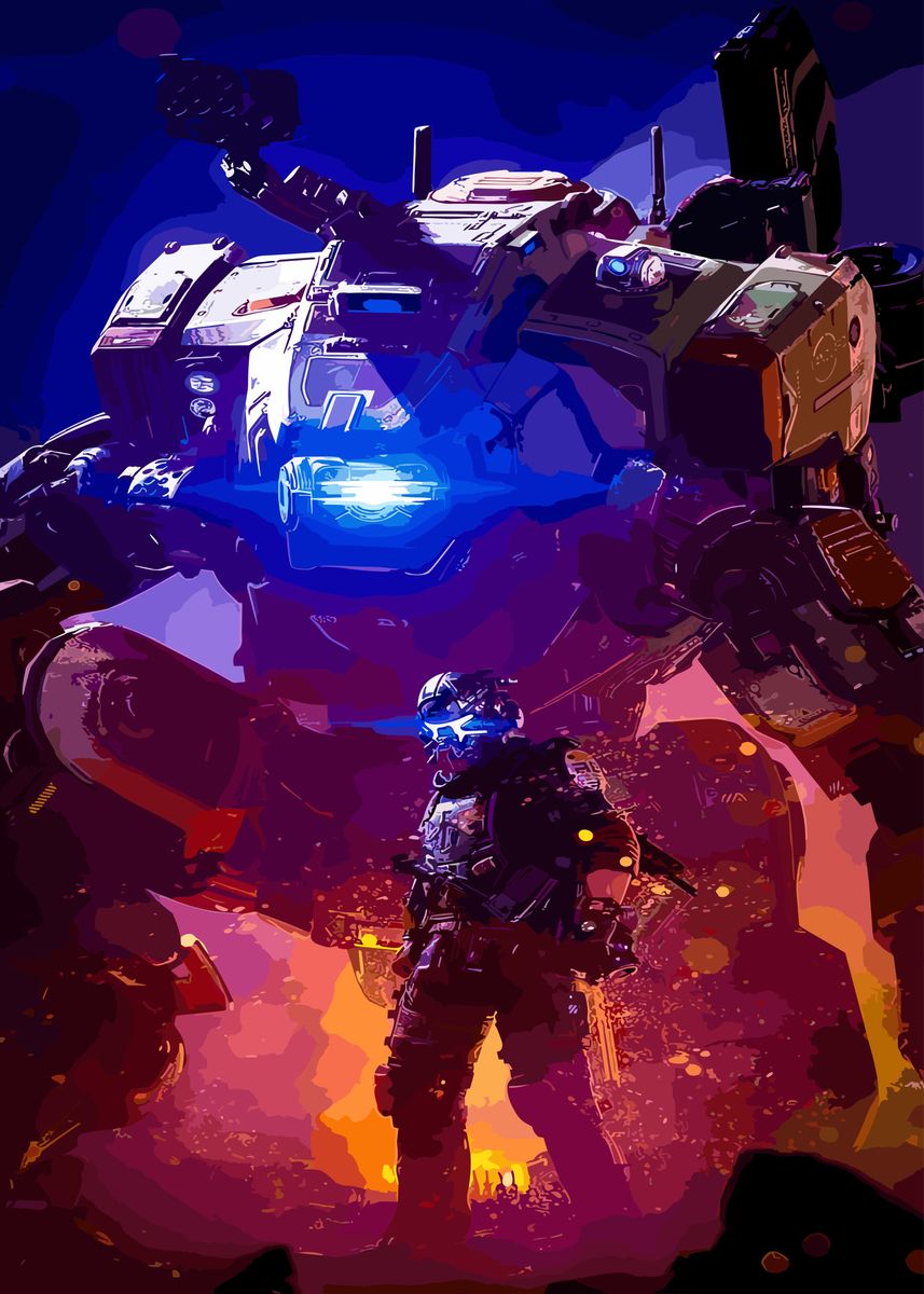 'Titanfall gaming' Poster, picture, metal print, paint by albert ...