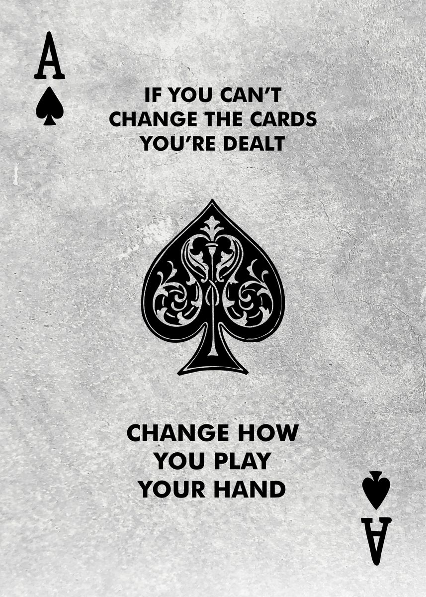 'all in playing card' Poster, picture, metal print, paint by Popular ...