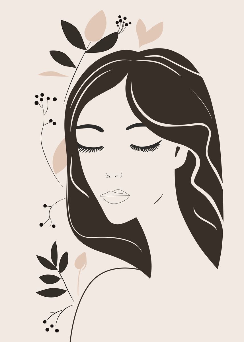 'Minimalist Girl Satisfying' Poster by Tollaru | Displate