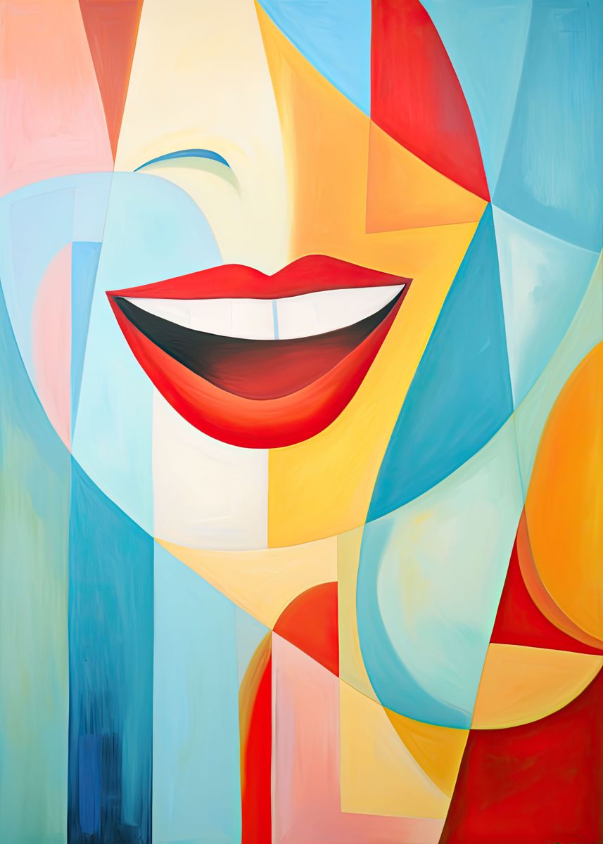 'Dental Cubism Smiles' Poster, picture, metal print, paint by Dr ...