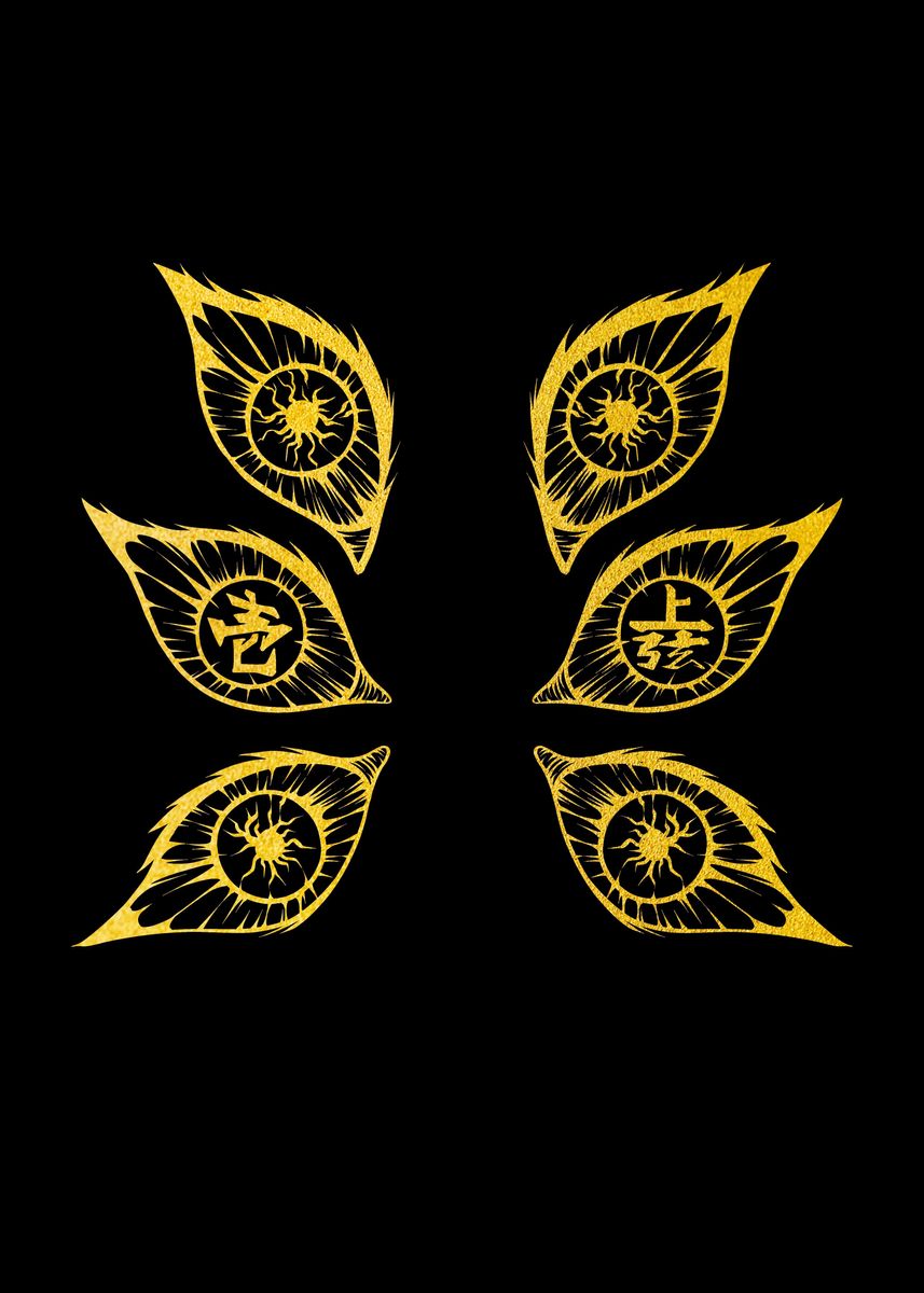 'Gold demon eye' Poster, picture, metal print, paint by Faridz Artwork ...