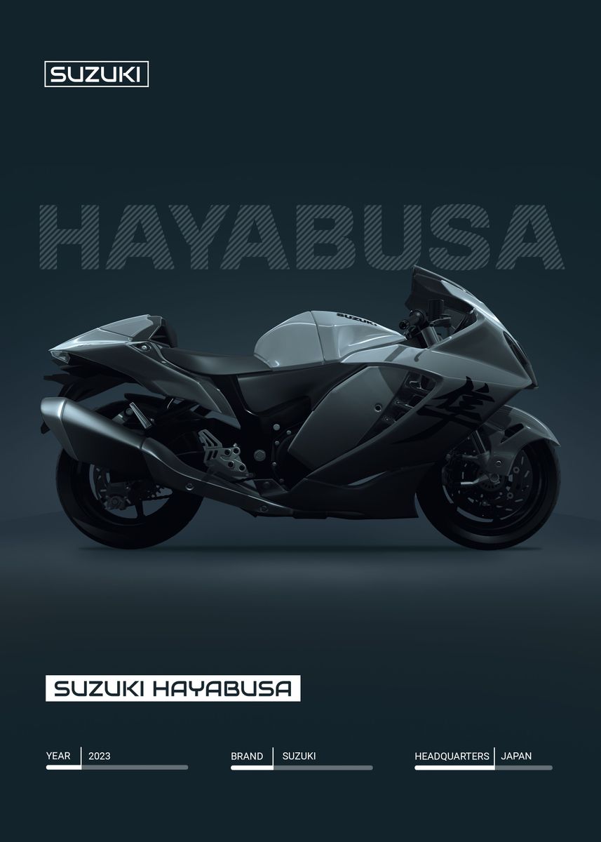 'Suzuki Hayabusa Bike' Poster, picture, metal print, paint by Basues ...