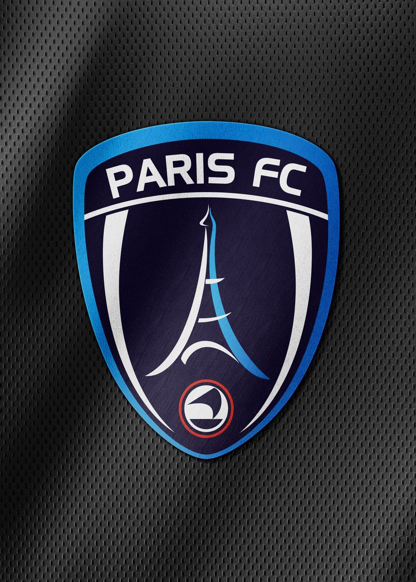 'Paris FC Football Poster' Poster, picture, metal print, paint by Tracy ...