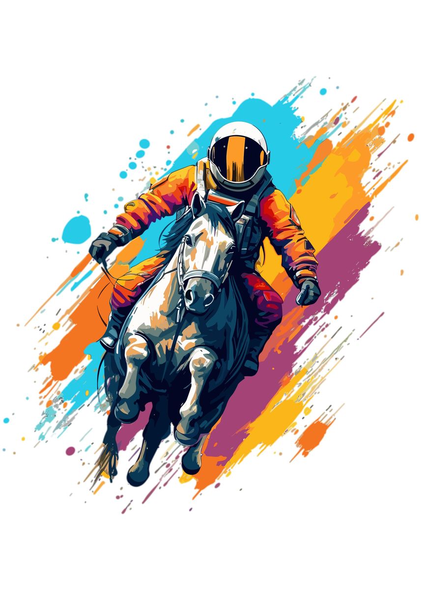 'Space Cowboy' Poster, picture, metal print, paint by Enzaro | Displate