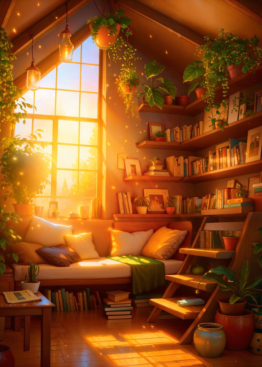 'Sunlight Room' Poster, picture, metal print, paint by Ann Havbo | Displate