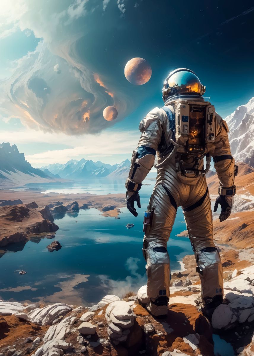 'Astro Naut' Poster, picture, metal print, paint by James Garcia | Displate