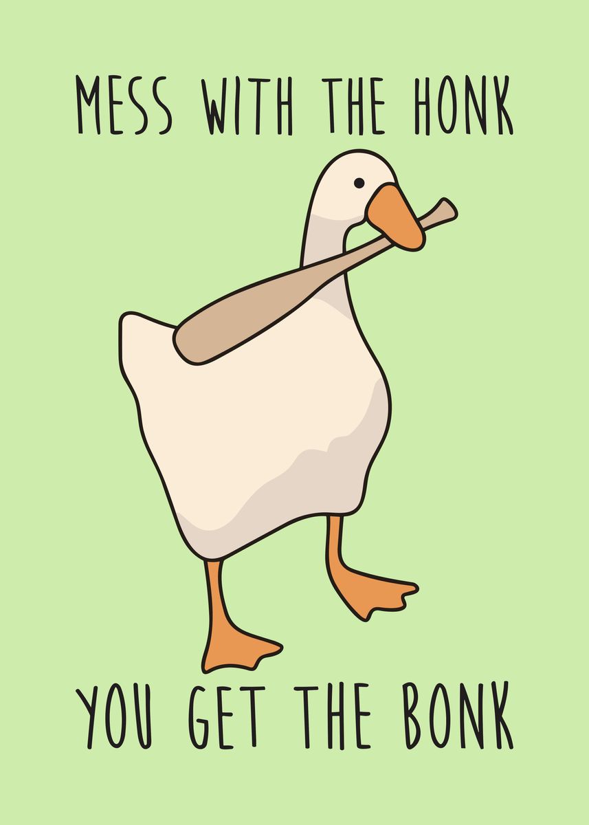 'Goose Funny' Poster, picture, metal print, paint by Goose Soul | Displate