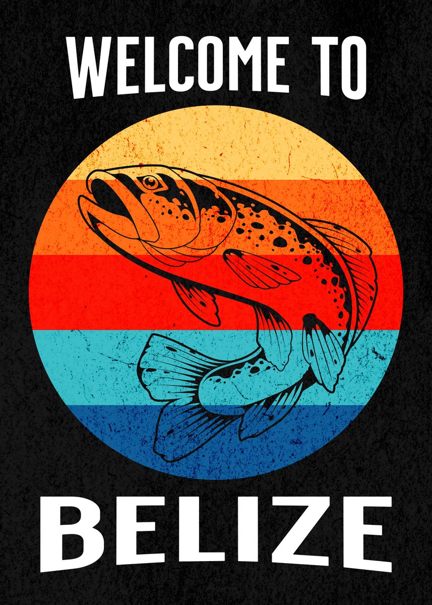 'BELIZE FISHING' Poster, picture, metal print, paint by Atomic Chinook ...