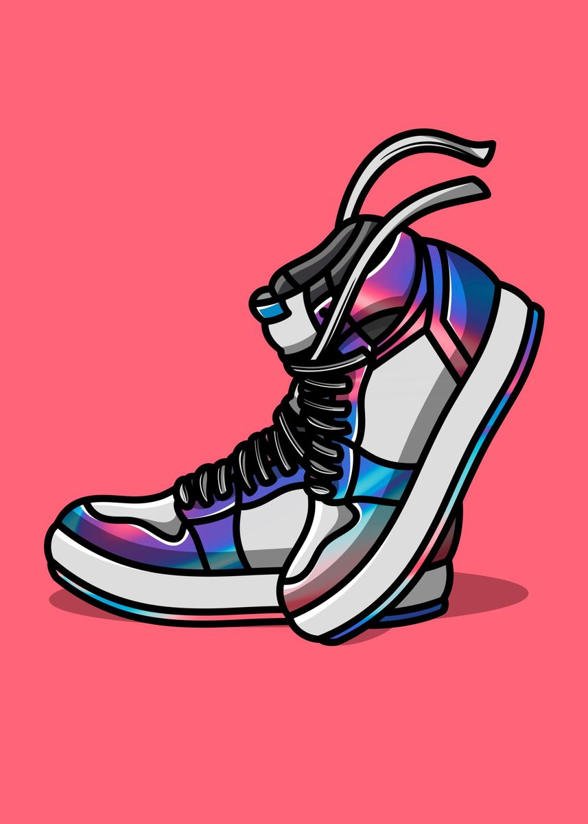 'Sneakers V97' Poster, picture, metal print, paint by Art Fundamentals ...