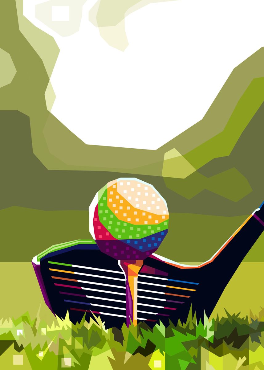 'Golf Pop art' Poster, picture, metal print, paint by Pop art Studio ...