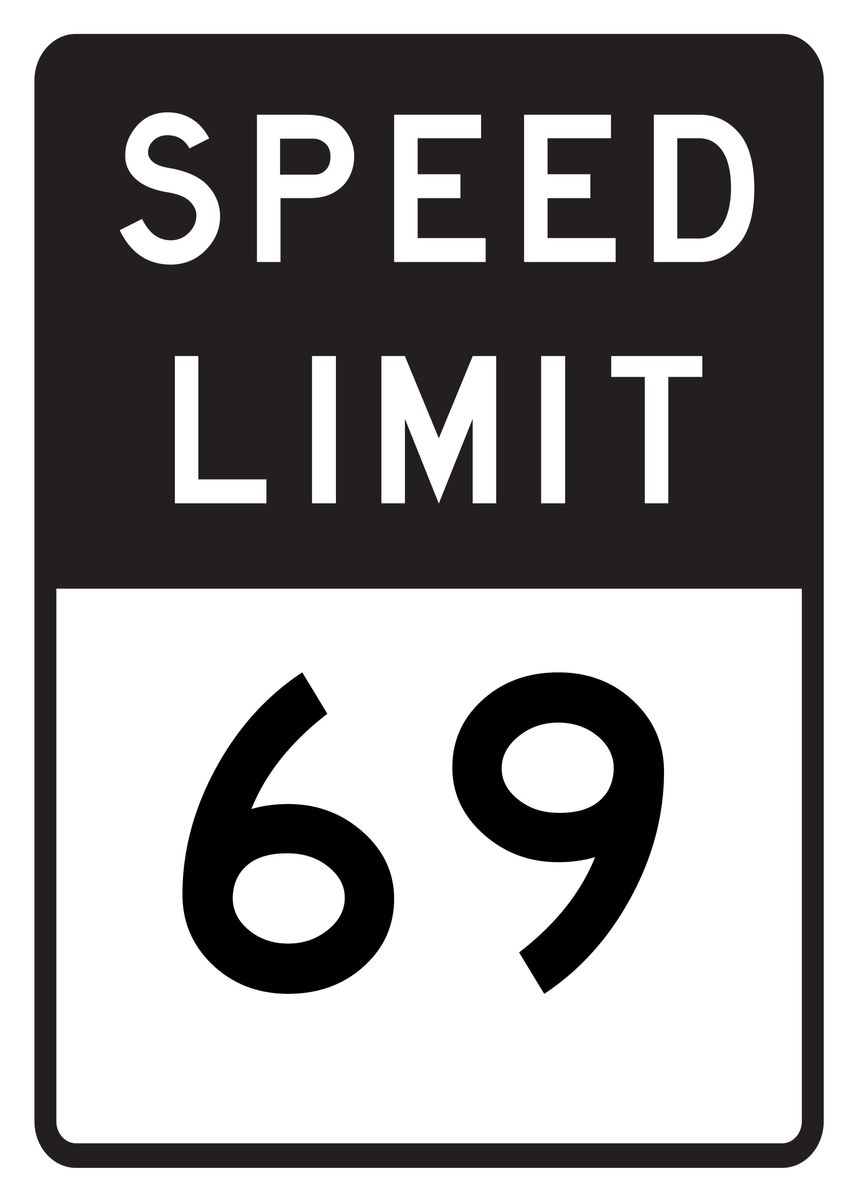 'Speed limit 69 Safe' Poster, picture, metal print, paint by XandYart ...