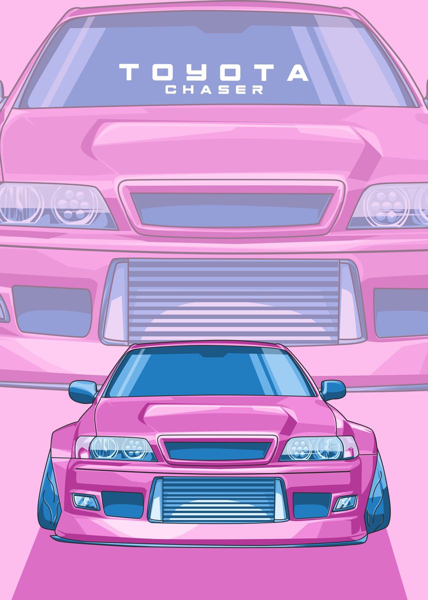 'toyota chaser pink' Poster, picture, metal print, paint by capture art ...