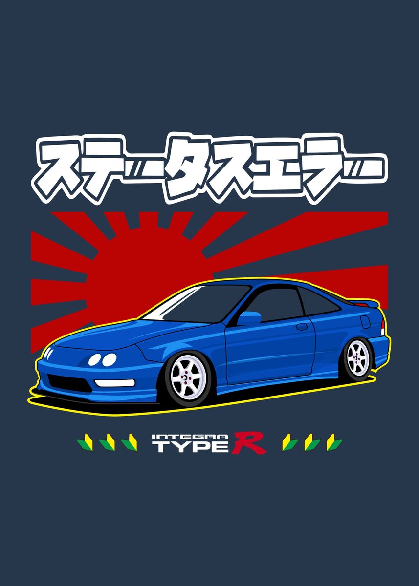 'Acura Integra JDM Cars' Poster, picture, metal print, paint by Masje ...