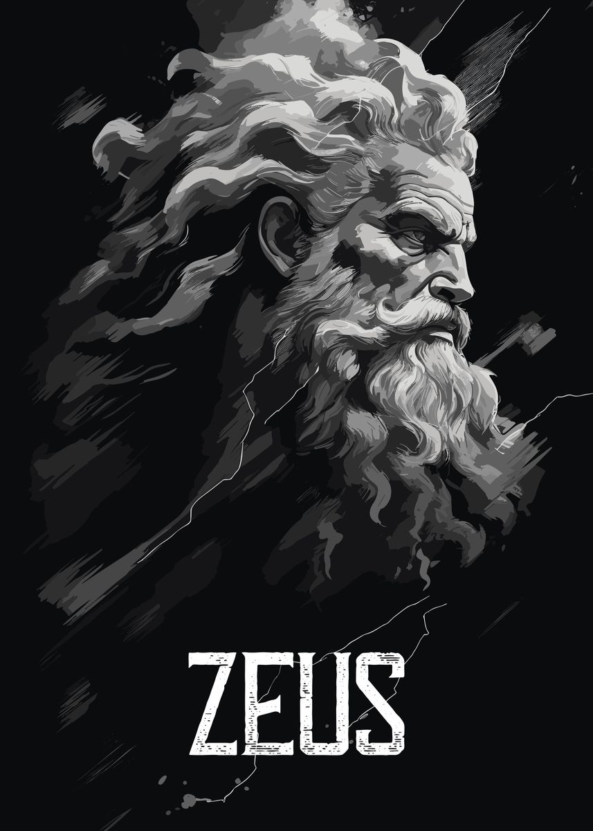 'Zeus' Poster, picture, metal print, paint by Mesh | Displate