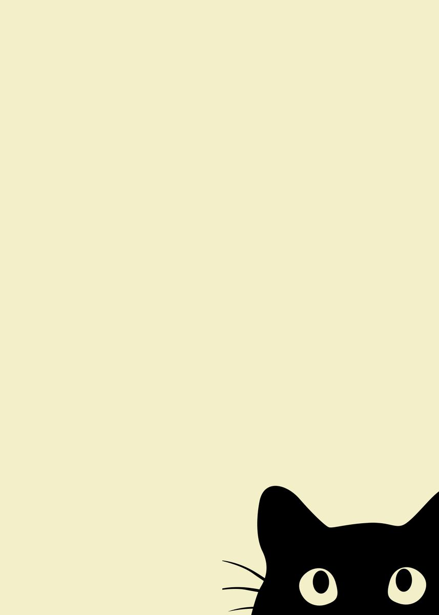 'Peeking Cat 2' Poster, picture, metal print, paint by Muezzahero ...