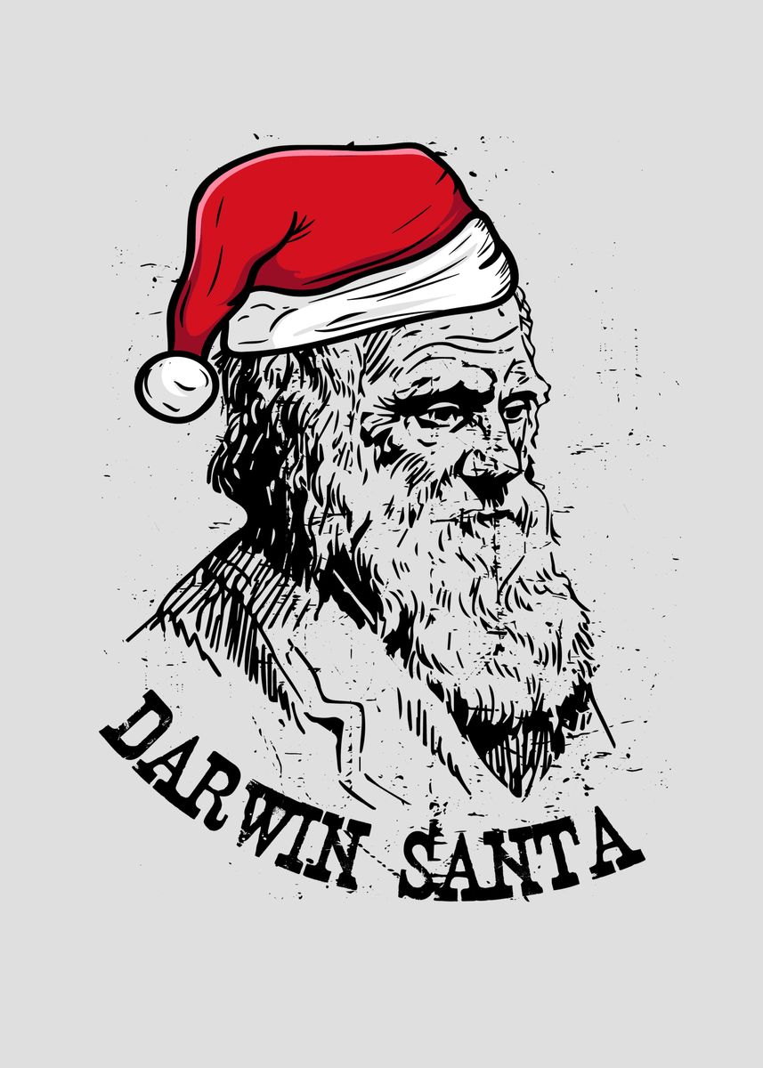 'Santa Darwin' Poster, picture, metal print, paint by Babazuka zuka ...