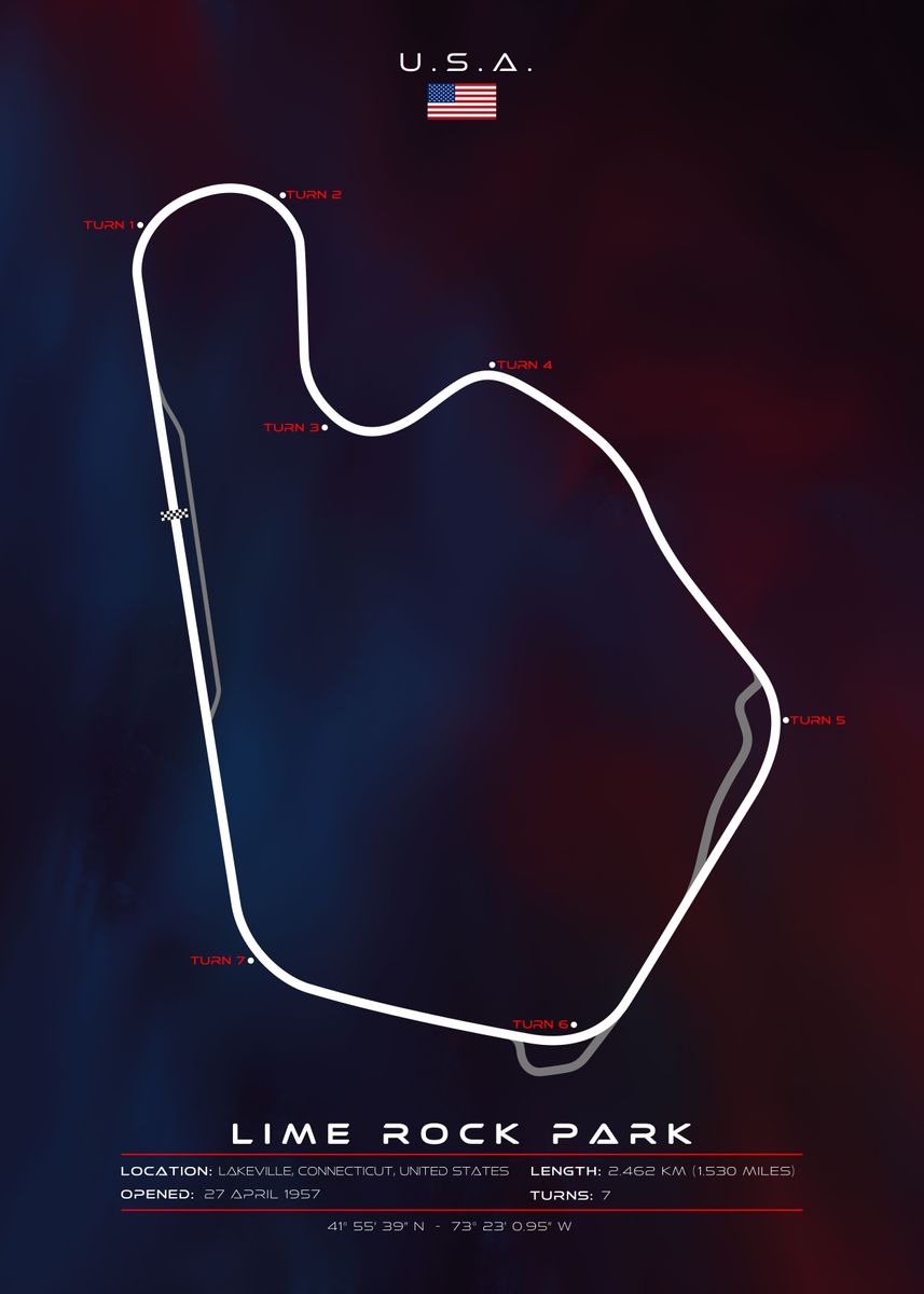 'Lime Rock Park' Poster, picture, metal print, paint by DesignerMind ...