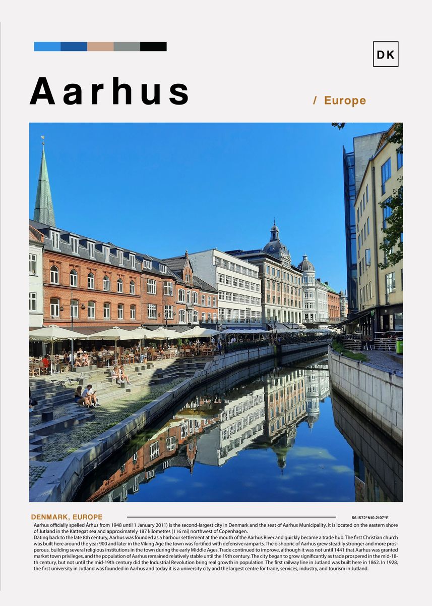' Aarhus Landscape Poster' Poster, picture, metal print, paint by ...
