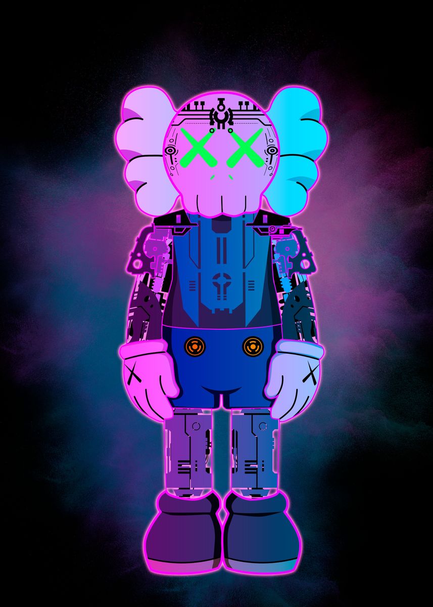 'ROBOT KAWS' Poster, picture, metal print, paint by Malthuf de Atoex ...