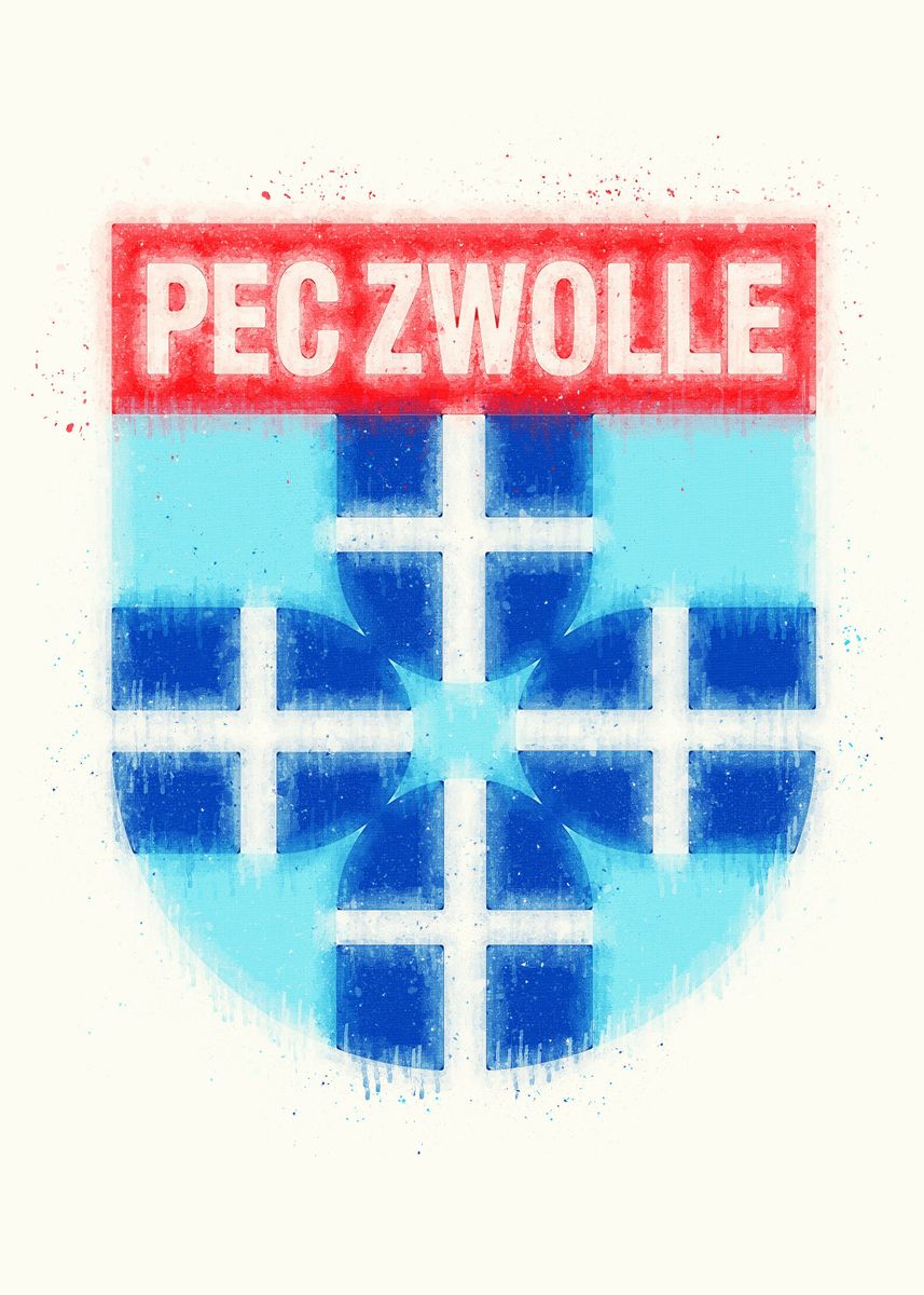 'PEC Zwolle' Poster, picture, metal print, paint by MarjorieC Newlin ...
