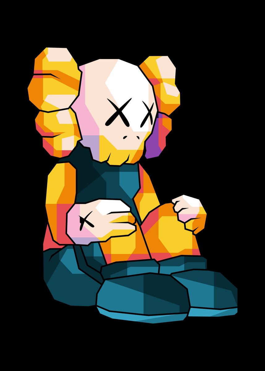 'Kaws Pop art' Poster, picture, metal print, paint by Dedew Doublede ...