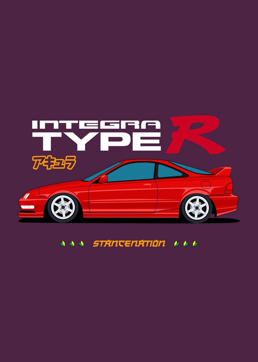 'Integra Type R JDM Cars' Poster, picture, metal print, paint by Masje ...