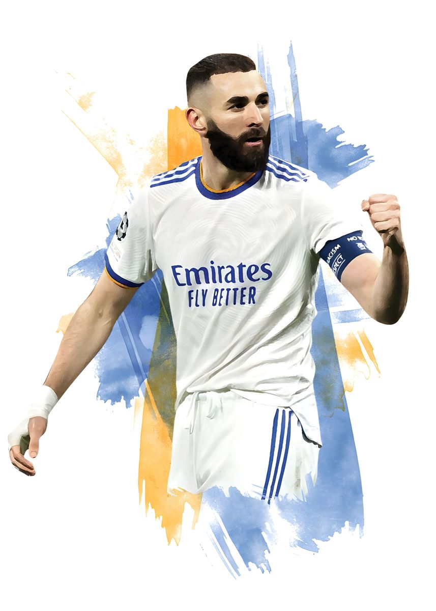 'Karim Benzema' Poster, picture, metal print, paint by CarlosBalistreri ...