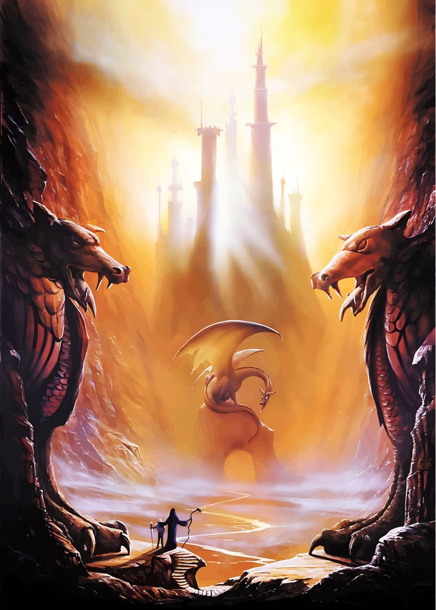 'Valley Of Dragon' Poster, picture, metal print, paint by tinalamber ...